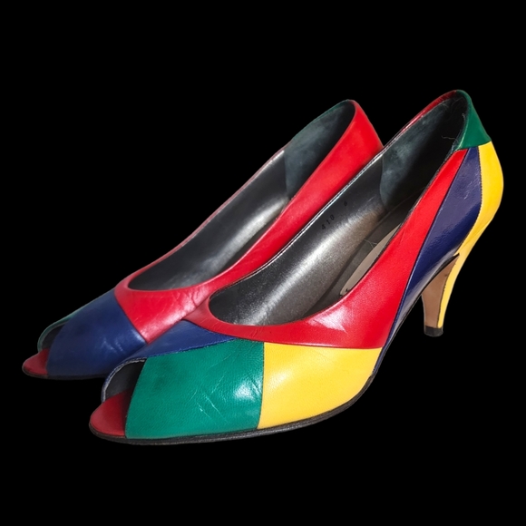 Vintage | Shoes | 8s Colorblock Pump | Poshmark